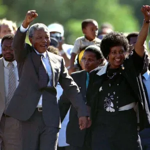 Nelson Mandela leader of the African National Congress (ANC)