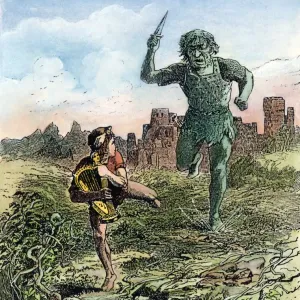 Photo Mug of Jack & the Beanstalk. Jack climbing up the beanstalk