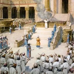 TEMPLE OF SOLOMON. The dedication of the temple by King
