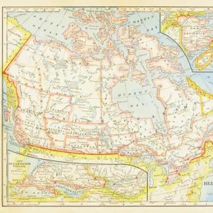 Antique map of Dominion of Canada, 1880s, 19th Century