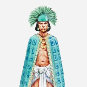Illustration of Tecuhtli, a high ranking Aztec nobleman