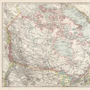 Map of British provinces Canada 1889 Our beautiful Wall Art and Photo Gifts include Framed ...