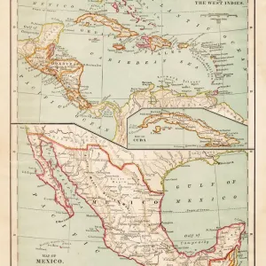 Map of Mexico and Central America 1871 Our beautiful Wall Art and Photo ...