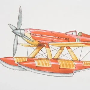 Illustration of military fighter aeroplane in flight #13544485