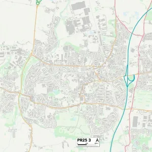 Photographic Print of South Ribble PR25 5 Map Our beautiful Wall Art ...