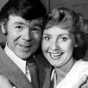 Photographic Print of Andy Stewart singer January 1986 leaning over a fence