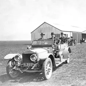 Wright Brothers Car People Watching Wright Flyer Hi Res Stock