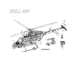 Civil Helicopter Cutaways Prints