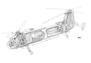 Military Helicopter Cutaways Prints