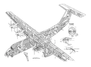 Civil Aviation 1949-Present Cutaways Prints