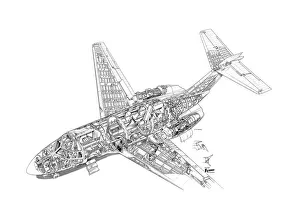 Business Aircraft Cutaways Prints
