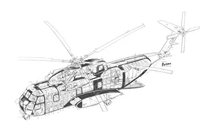 Military Helicopter Cutaways Prints