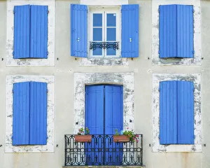Blue window shutters store