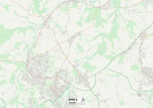 DH - Durham (Postcode Sector Maps) (Map Marketing)