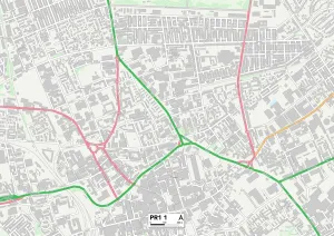 PR - Preston (Postcode Sector Maps) (Map Marketing)