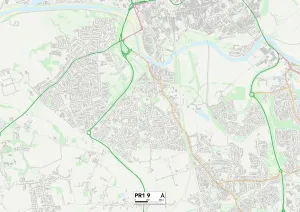 PR - Preston (Postcode Sector Maps) (Map Marketing)