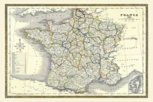 Old Map Of France Gallery of Photo Prints and Gifts